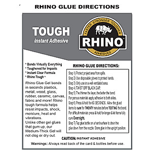 Rhino Glue Gel, Heavy Duty 40 Gram Clear