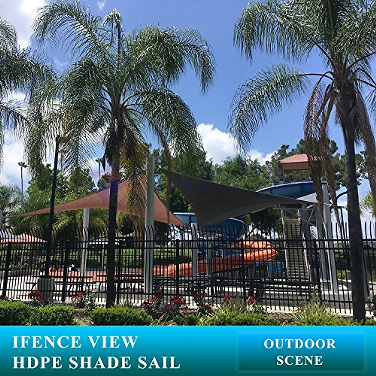 Ifenceview 6'x6'-6'x24' Rectangle UV Blocking Sun Shade Sail Canopy Awning for Patio Yard Garden Driveway Outdoor Facility (6' x 17', Grey)