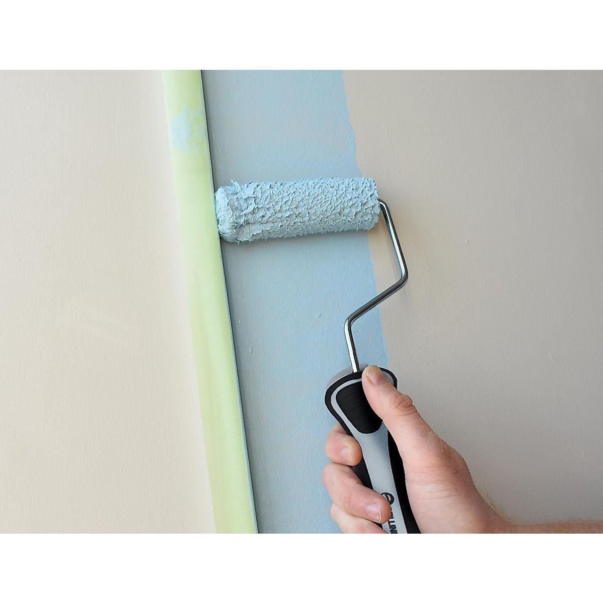 ROLLINGDOG 4 Inch Paint Roller - Mini Rollers Painting Include 4" Microfiber Jumbo Mini Paint Roller 3/8” Nap,Paint Tray with Disposable Liners (Pack of 3) and Paint Roller Frame