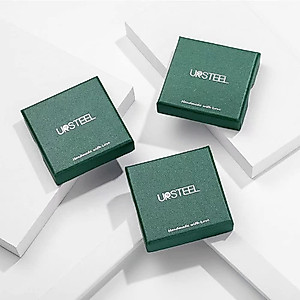 Ursteel Cross Necklace for Men, Mens Cross Necklaces Black Stainless Steel Cross Necklace Chain for Men Layered Cuban Link Chain for Men 20-22 Inch Mens Jewelry Gifts Cross Necklace