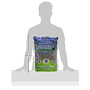 Vitakraft Fresh World Small Animal Bedding - Ultra Strength - Pet Bedding for Litter Boxes and Cages (16 L),Gray