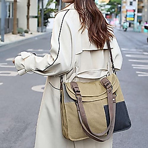 Women Canvas Handbags Shoulder Bag Large Hobo Bags Tote Bag Satchel Handle Bag Crossbody Bag (Color-03)