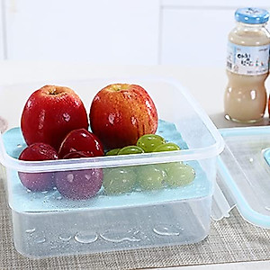 amokk Snackle Box Charcuterie Container with Handle Divided Lunch Box Containers for Adults Salad Container BPA Free (Blue)