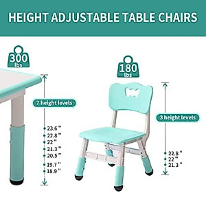 Kids table and chairs, Toddler table and chairs, Kids table (4 chairs), Kids table and chair set, Kids table and chair set 5-8 year old. Toddler table and chair set with 16 leg covers +12 color pens