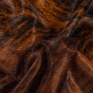 ecowhides | Genuine Cowhide Rug, Cowskin, Brindle, Western Home Decor, Premium Quality, Living Room Accessories, (X-Large) 7 x 6 ft