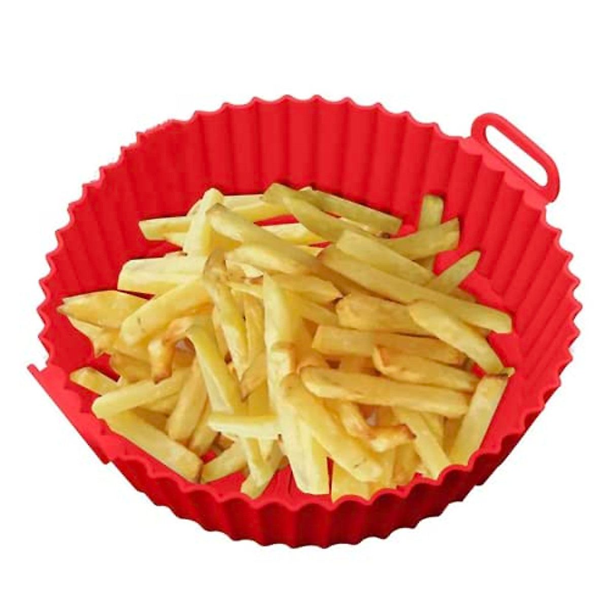 Air Fryer Silicone Liner, Non-Flammable and Non-stick Parchment Paper Replacement, Keep Air Fryer Clean, Fits 3QT - 5 QT… (Pink)