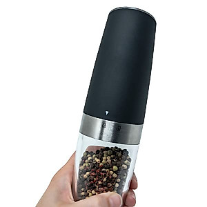 Cuisinart CSS-2424 Gravity Salt and Pepper Spice Mill with Blue LED Light, 2/3 Cup Capacity