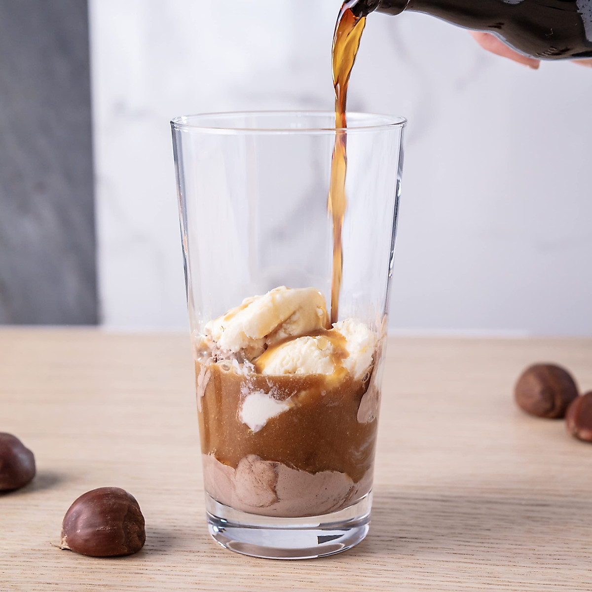 Krosno Wheat Beer Glasses | Set of 6 | 17.9 oz | Pure Collection | Perfect for Home, Restaurants and Parties | Dishwasher Safe