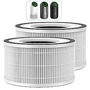Afloia Air Purifiers for Home Large Room Up to 880 Ft² Fillo White, Efficient Filter Air Cleaner for Home with 2 Pack Air Filter