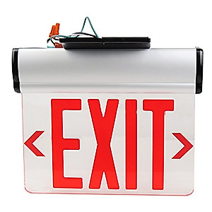 Kaito LED Edge-Lit Exit Sign with Backup Rechargeable Battery and Adjustable Panel, UL Listed