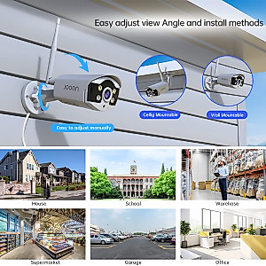 JOOAN 3MP Security Camera System Wireless,8CH NVR 1296P Security System(Clear than 1080P) with Audio,Great Night Vision, Motion Detection Email Alarm