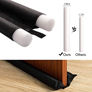 Febos Door Noise Blocker - 36 inches Grey Door Draft Stopper- Door Silencer Sound Proof Door Draft Guard