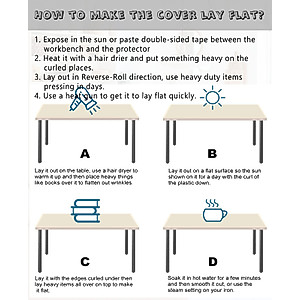 HQYG 1.6mm Thick 54x54 Inches Frosted Table Cover Protector, Square Table Protector for Dining Room Table, Plastic Tablecloth Protector, Table Pad for Kitchen Wood Grain, Black Frosted