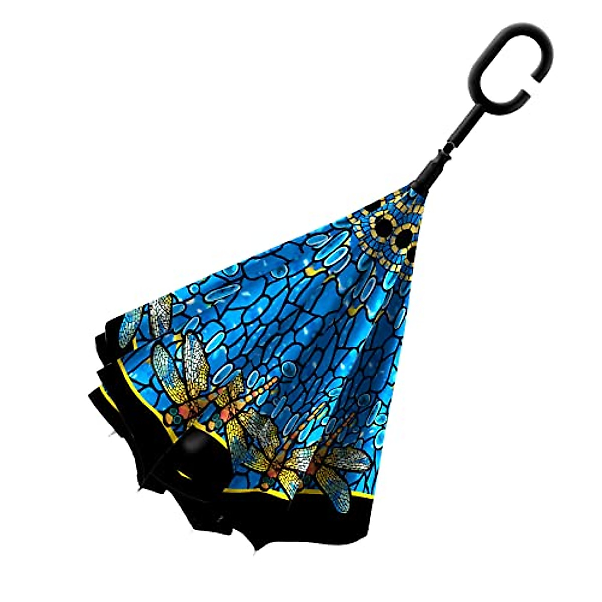 RainCaper Fine Art Reverse (inside-out) Umbrellas (Tiffany Dragonfly)