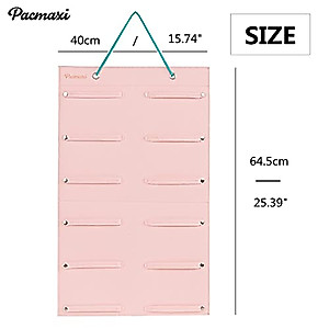 Hanging Baby Girl Headbands Storage Organizer, Newborn Headbands and Bows Holder(Large 12 Snap Band,Pink+Green)