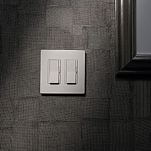 Lutron CW-2-WH-2 White Claro 2 Gang Decorator Wallplate (2 Pack) | CW-2-WH Count