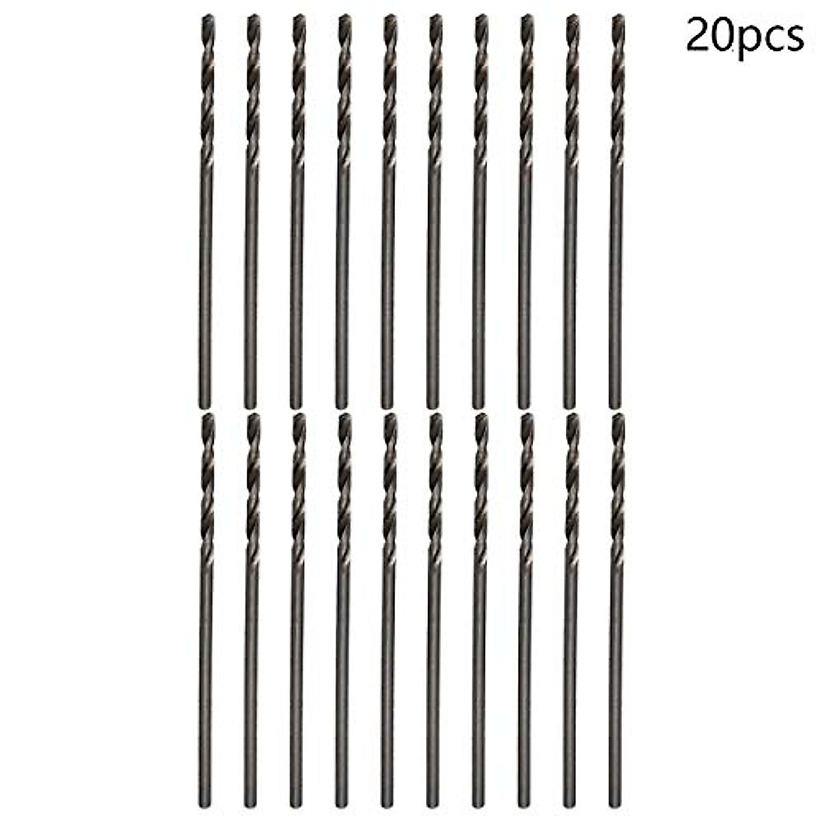 Utoolmart 1mm Twist Drill High Speed Steel Bit HSS-6542 for Steel Aluminum Alloy 20 pcs