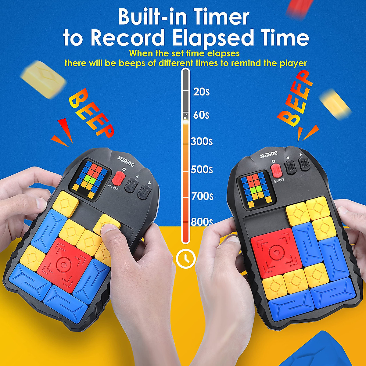 Lagerstroemia Super Slide Games, Puzzle Games - with 500+ Levels, Electronic Brain Games - STEM Learning Games, Brain Teaser Puzzle Fun for All Ages(Battery Included)