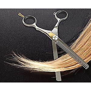 Equinox International, Professional Hair Scissors, Japanese Stainless Steel-Barber Hair Cutting Texturizing Thinning Razor Edge Series Teeth Shears for Men/Women/Kids/Salon & Home-6.5" Overall Length