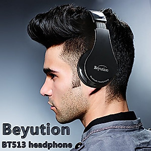 Beyution V4.1 Bluetooth Headphones Wireless Foldable Hi-fi Stereo Headphone for Smart Phones & Tablets - Black