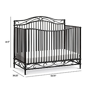 NAMESAKE Noelle 4-in-1 Convertible Metal Crib in Vintage Iron, Greenguard Gold Certified