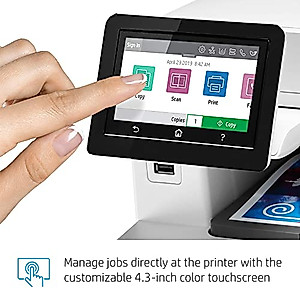 HP Color Laserjet Pro M479fdn All-in-One Laser Printer, Print Scan Copy Fax, Automatic 2-Sided Printing, 600x1200 dpi, 250-sheet, 28 ppm, 512MB, Works with Alexa, Bundle with JAWFOAL Printer Cable