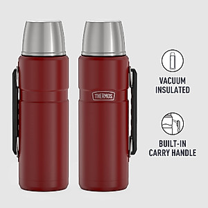 THERMOS Stainless King Vacuum-Insulated Beverage Bottle Bundle, 40 Ounce (2 Pack)