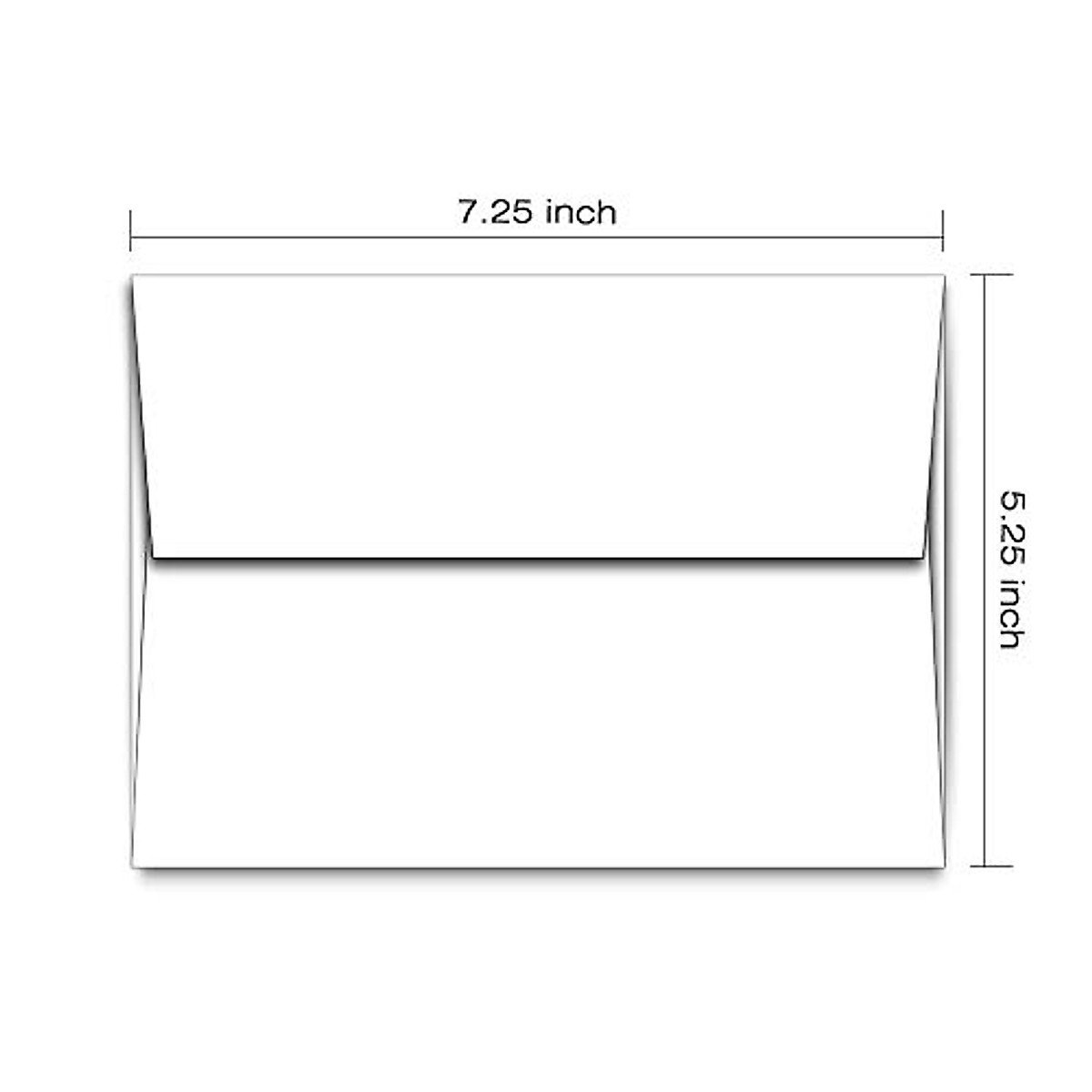 A7 White Envelopes 5X7 50 Pack - Quick Self Seal,for 5x7 Cards| Perfect for Weddings, Invitations, Photos, Graduation, Baby Shower, Stationery for General, Office | 5.25 x 7.25 inches