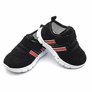 Bless Children Baby Toddlers Boy's Girl's Breathable Fashion Sneakers Walking Running Shoes,Black1209.Size 6