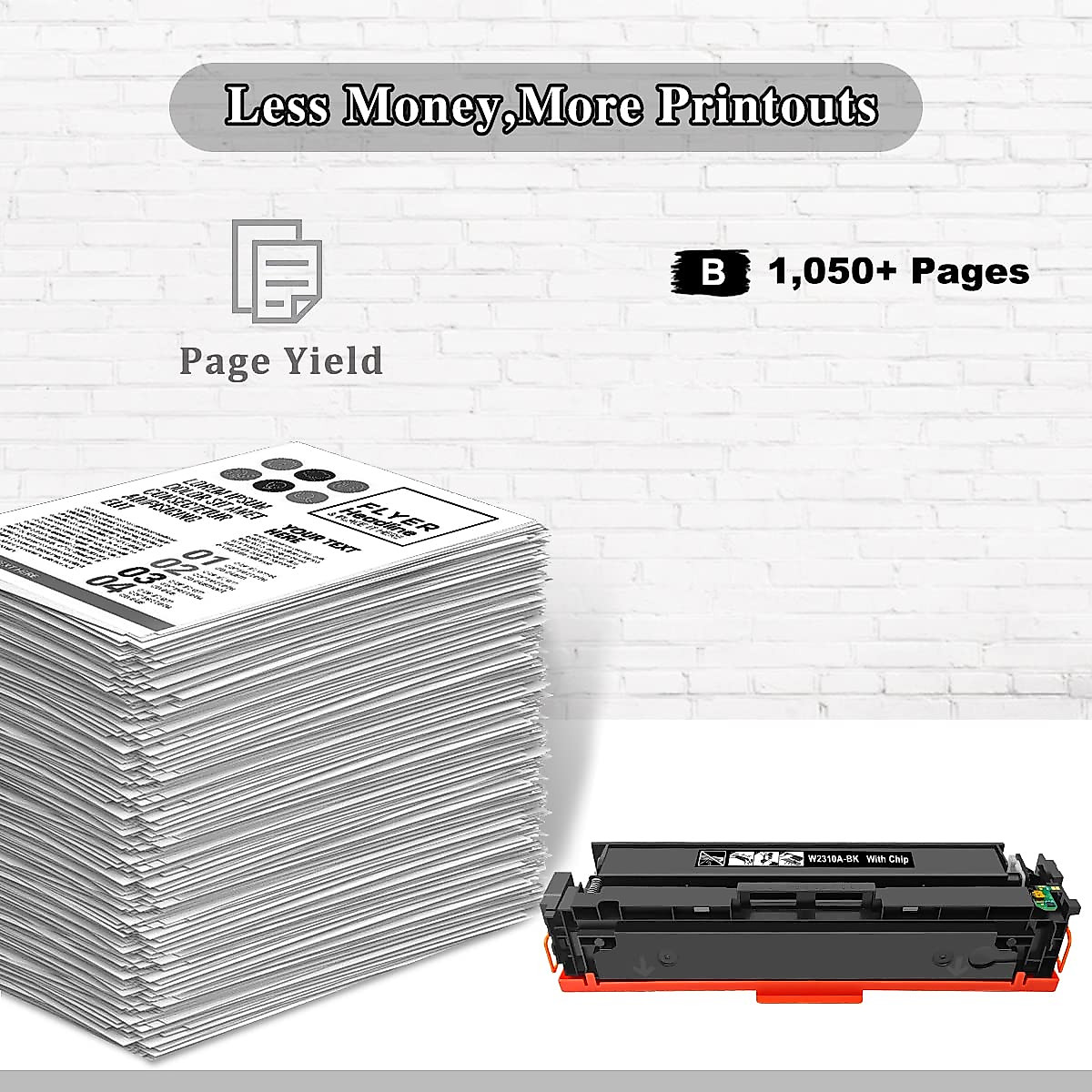 【with Chip】 Compatible Toner Cartridge 215A W2310A Black 1050 Pages for HP Color Laserjet Pro M155a M155nw M155 MFP M182nw M182 M183fw M183 Printers