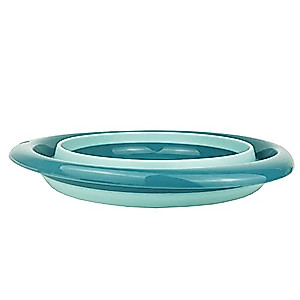 CARTINTS 10.2inch Collapsible Wash Basin, Camping Foldable Dish Tub for Kitchen,RV and Camping, Space Saving Plastic Wash Tub, 1PCS, Blue