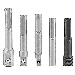3PC SDS Plus Steel Socket Adapter+2PC SDS Socket Hexagonal Extension Socket Wrench Adapter Electric Tool Accessories