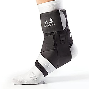 BIOSKIN TriLok Ankle Brace for Women & Men - Ankle Brace for Sprained Ankle, Plantar Fasciitis Relief, Foot Arch Support, Peroneal Tendonitis Relief, & PTTD Support