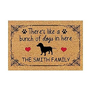JMETRIE Dogs' Home Here is a Group of Dog Printed Floor mats Blankets Small (Brown, One Size)