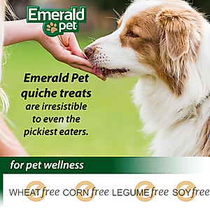 Emerald Pet Quiche Royale Premium Training Dog Treats — Healthy and Tasty Natural Dog Chews Made with Real Eggs — Limited Ingredient Dog Treats Made in The USA — Garden Veggie Treats, 6 oz