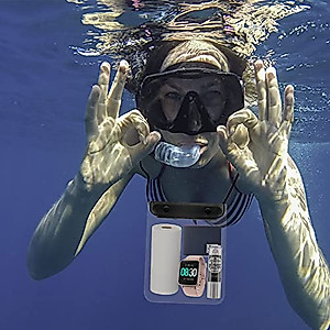 FECEDY 4 Packs Universal Waterproof Case Big Phone Dry Bag Pouch Tablet case for 2pcs iPhone 14 13 12 11 Pro Xs/XR/X/Max Plus Samsung Galaxy and Fits Smartphones Multicolor