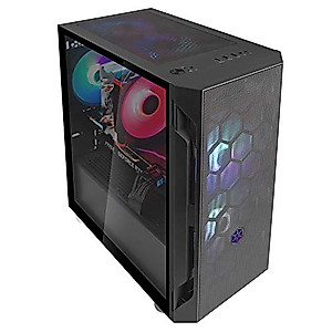SilverStone Technology FARA H1M Tempered Glass, Black, Mid-Tower Micro-ATX Case with Mini-DTX and Mini-ITX Support, SST-FAH1MB-G