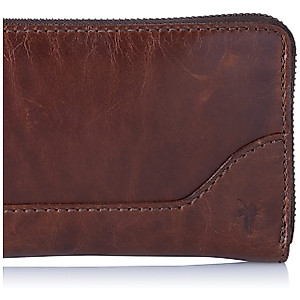 Frye Women's Melissa Zip Wallet, Dark Brown, One Size