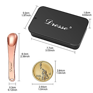 6 Pack Metal Makeup Spatula, Mini Spoon, Beauty Scoop for Facial Cosmetic, Face Mask (Silver,rose gold& Gold)