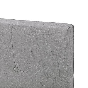 HomeFare Twin Storage Bed in Glacier Gray Fabric
