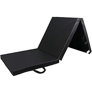 HomGarden 6’ Folding Tri-Fold Exercise Mat, Gymnastics Mat Gym Aerobics Tumbling Mats w/Carrying Handles for Stretching Yoga MMA Acrobatism Core Workouts