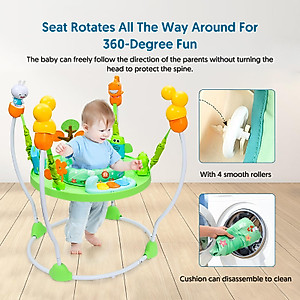 Bellababy Multi-Functional Baby Jumping Activity Center, Interactive Play Center, Baby Discovery Activities Bounces with Lights, Melodies and Colorful Enlightenment Toys, Ages 6 Months+