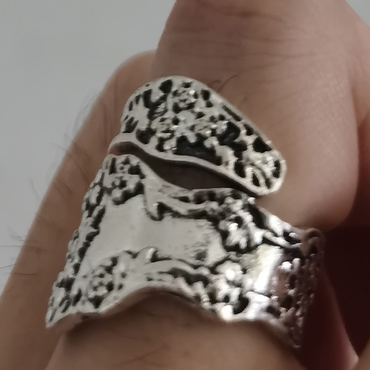 ZhxshwHdd adjustable spoon rings for women men silver vintage (Alloy1, 6)