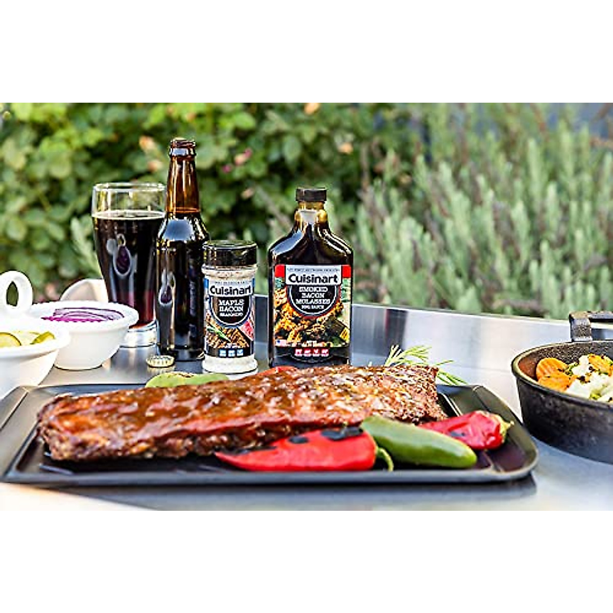 Cuisinart CPK-200 Grilling Prep and Serve Trays, Black and Red Large 17 x 10. 5