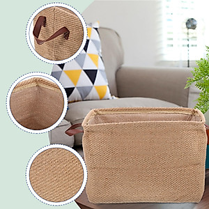 Alipis Foldable Storage Basket Folding Laundry Basket 1pc Jute Storage Basket Cylinder Baby Pe Waterproof Layer Wardrobe Basket Collapsing Laundry Baskets Jute Storage Box