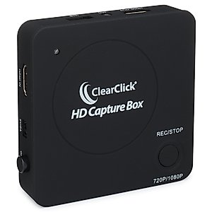 ClearClick HD Capture Box - Capture Video from Gaming Devices & HDMI Sources (No Computer Required)