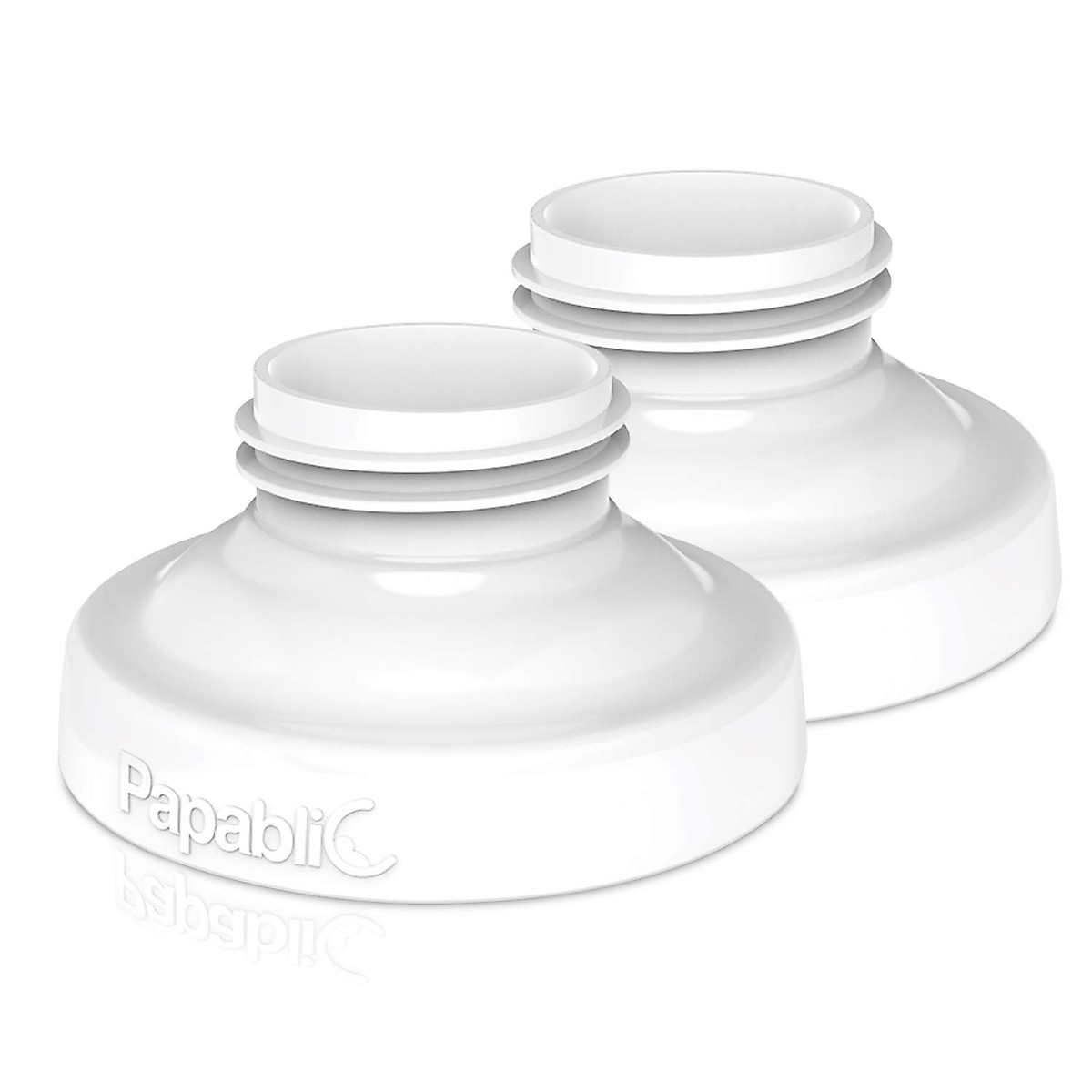 Papablic Direct Pump Bottle Adapter for Medela, Ameda Breastpumps to Use with Comotomo Baby Bottle, 2 Pack