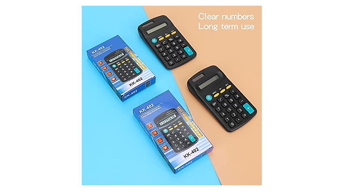 24 Pack Basic Calculators for Students - Pocket Size