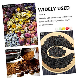 SHOWERORO 5pcs Mini Tea Cans Food Container Ceramic Storage Cans Ceramic Cookie Jar Storage Jars Ceramic Balm Jar Wooden Chanukah Ceramics Powder Decorative Jar