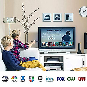 HDTV Antenna - Newest Portable Indoor Digital Antenna, 50 Mile Long Range with Amplifier Signal Booster for 4K HD VHF UHF Local TV Channels with 13ft Coaxial Cable Support All Television